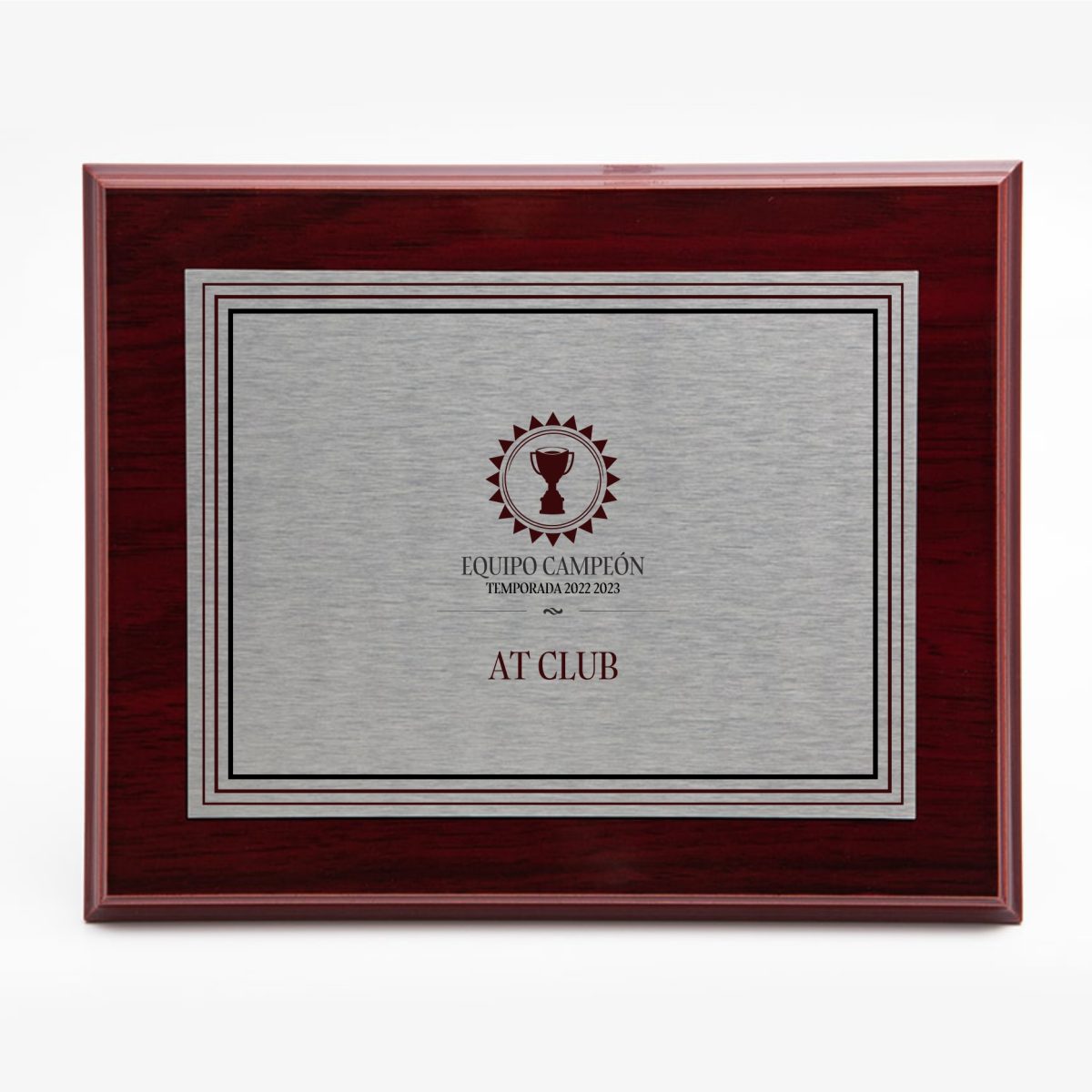 Placa conmemorativa personalizada alta calidad. Con estuche.